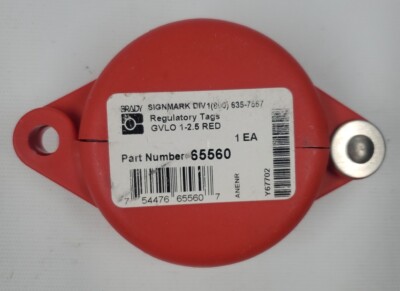 Brady Cat# 65560 Gate Valve Lockout, GVLO 1-2.5, Red | eBay