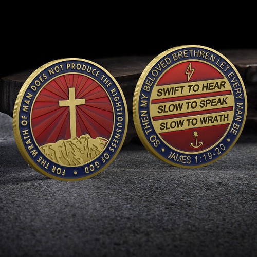 Bible James 1:19 Swift to Hear Slow to Speak Slow to Wrath Gold Bless ...