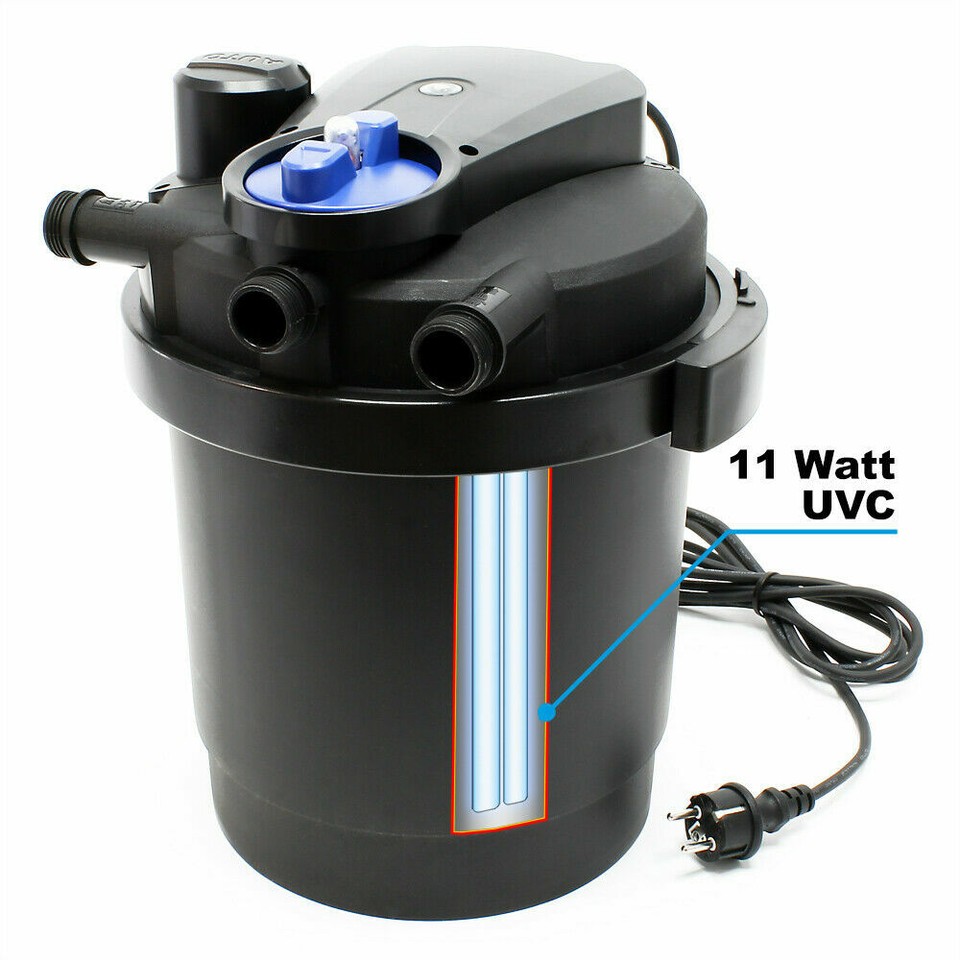 Pressurised Auto Cleaning Pond Filter with UV Steriliser Clarifier - 8 ...