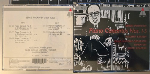 Sergei Prokofiev Piano Concertos #1-5 2-CDs Teldec Vladimir Krainev Frankfurt 90317325729| eBay
