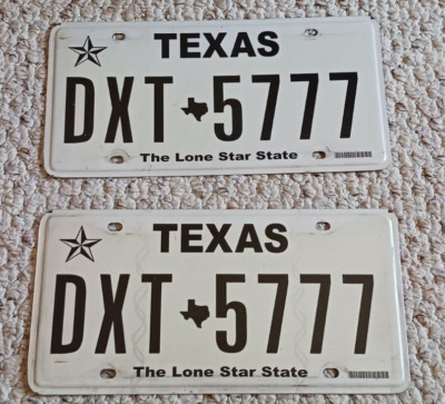 FOR 1 ! VNTAGE DXT 5777 TEXAS LONE STAR STATE LIC. PLATE:STAR,TX STATE ...