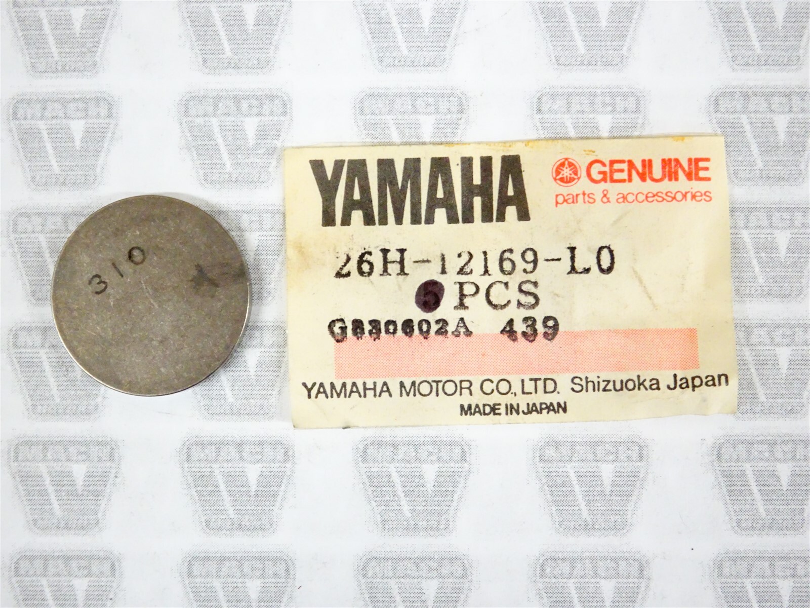 Yamaha NOS NEW 26H-12169-L0 Adjusting Pad 3.1 FJ SRX TT VMAX VMX XJ XT ...