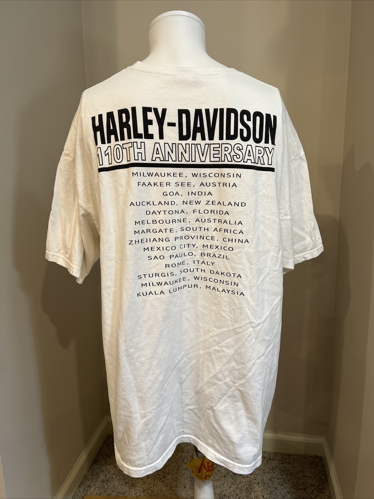 Harley Davidson Motorcycle 110 Years of Freedom White… - Gem