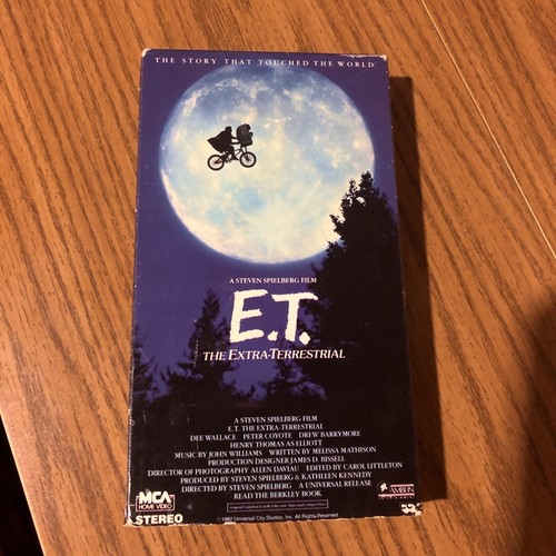 E.T. the Extra-Terrestrial VHS Tape w Green Flap-MCA Home Video 1988 ...