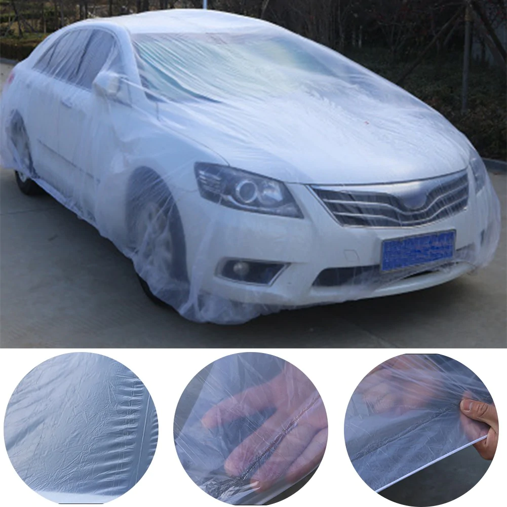 Clear Plastic Car Cover 22' x 12' Temporary Disposable | eBay