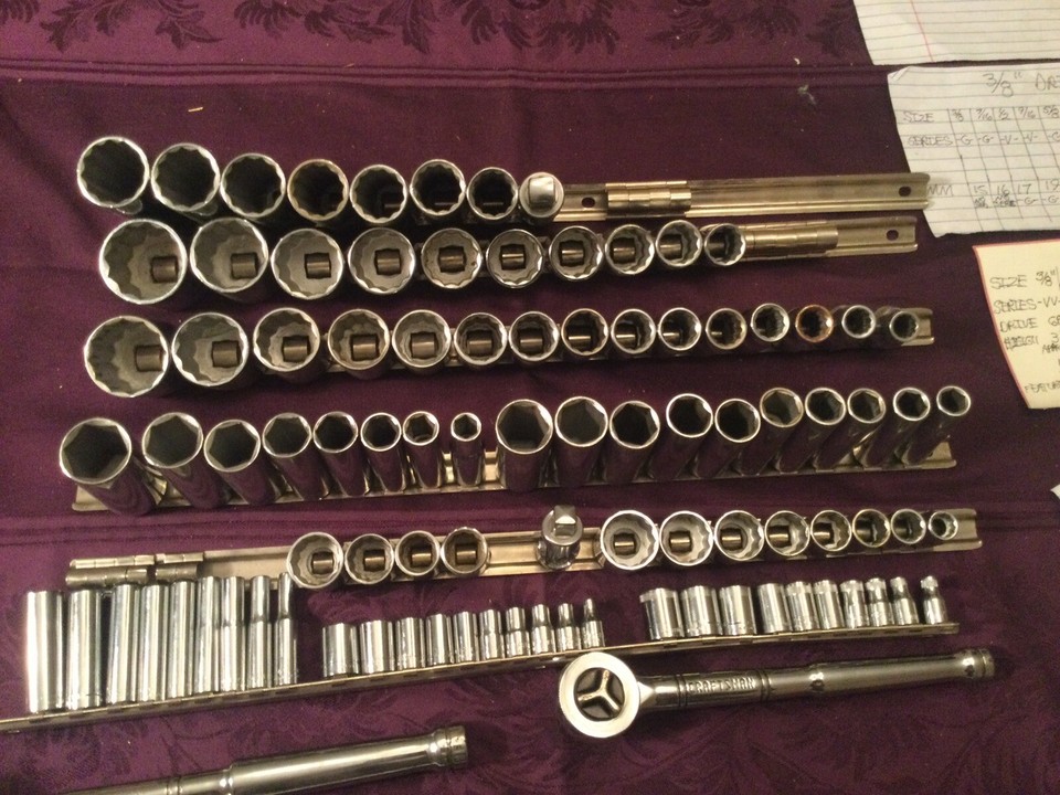 Sears CRAFTSMAN SOCKET SET, 105 pce, 1/4,3/8, 1/2” Drives, Ratchets ...