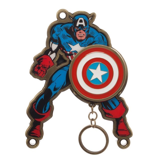 Bioworld Marvel Captain America Keychain Key Holder W Magnetic Fastener ...