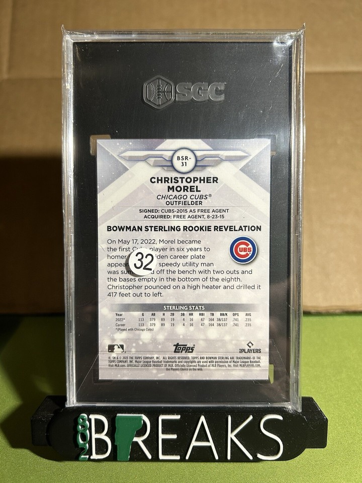 2023 Bowman Sterling Christopher Morel Mini Diamond /150 SGC 10 Rookie ...