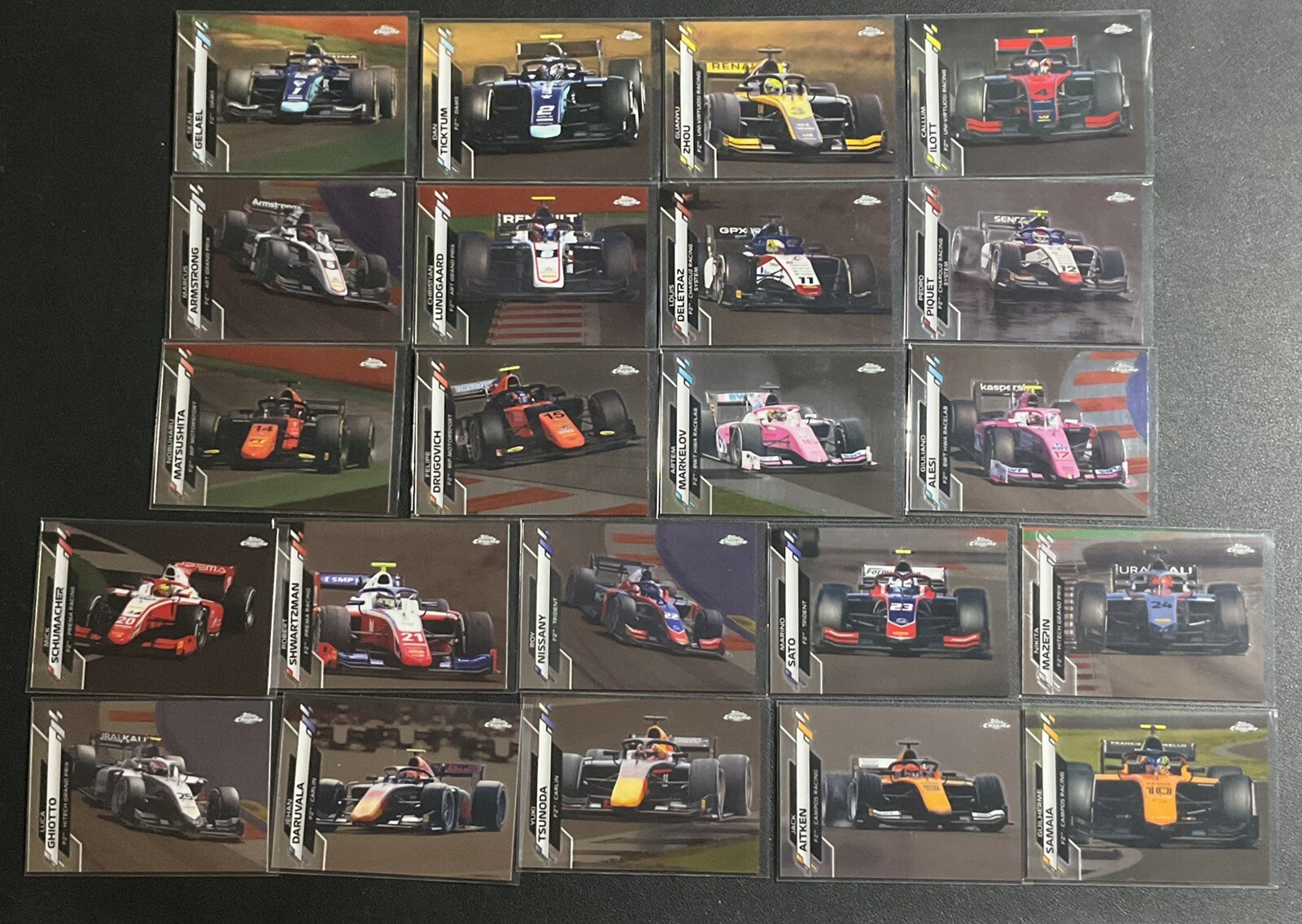 LOT*22 2020 Topps Chrome Formula 1 F1 F2 Future Stars Car Complete Set ...