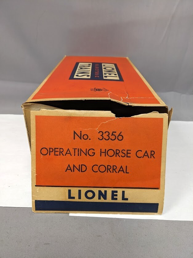 Lionel #3356 Santa Fe Operating Horse Car and Corral Original Box C-8 ...