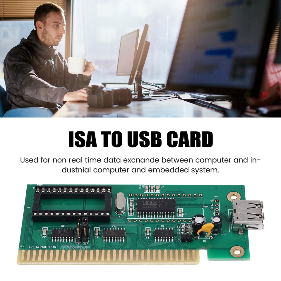 ISA auf USB Adapter Platine ISA Schnittstelle auf USB Schnittstelle für ...