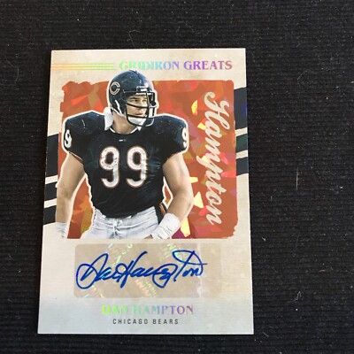 2023 Panini Legacy Dan Hampton Gridiron Greats Auto Autograph #GG57 ...