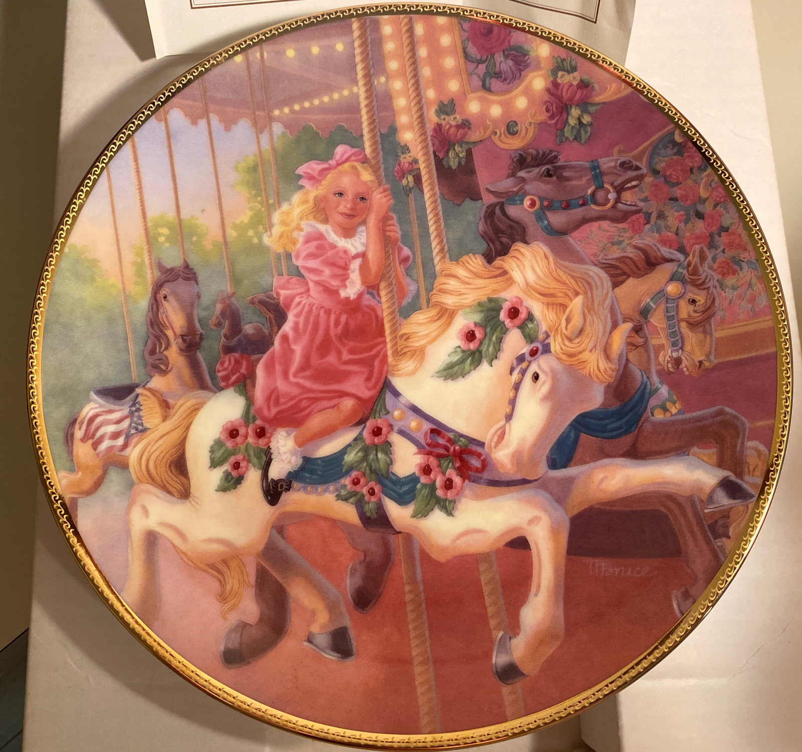 8.5" Hallmark Carousel Plate Tobin Fraley, “Magic Ride” NIB | eBay