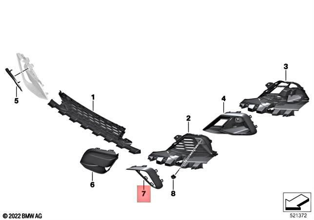 Genuine BMW Z4 M G29 Z4 M40i Roadster Trim Grille Side Left 51118093093 ...