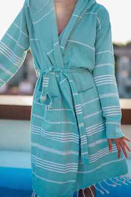 Unisex Bathrobe LUXURY ROBE 100% Cotton multicolor multi sizes Turkish ...