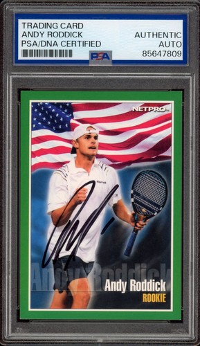 2001 NetPro #1 Andy Roddick Signed USA Tennis Rookie Card PSA/DNA AUTO ...