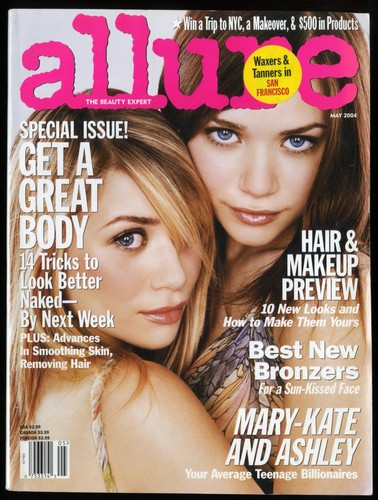 MAY 2004 ALLURE MAGAZINE, MARY-KATE & ASHLEY OLSEN, BEAUTY, HAIR ...