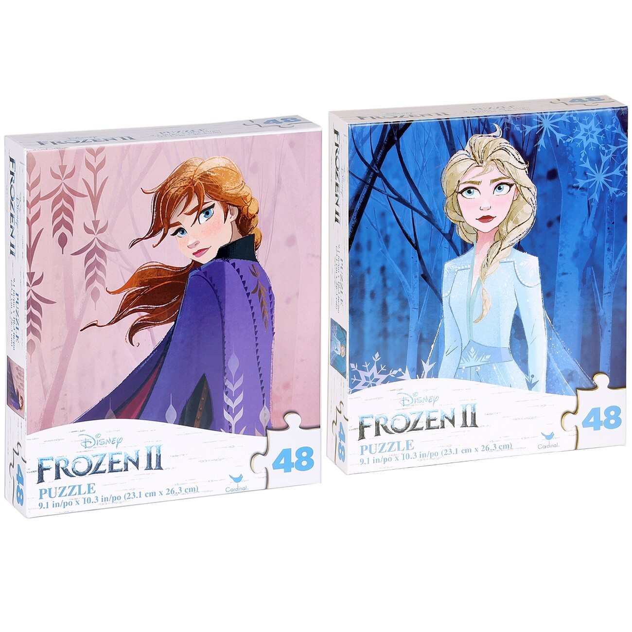 Disney Frozen 2 Princesses Anna and Elsa 48 Piece Puzzles (Set of 2 ...