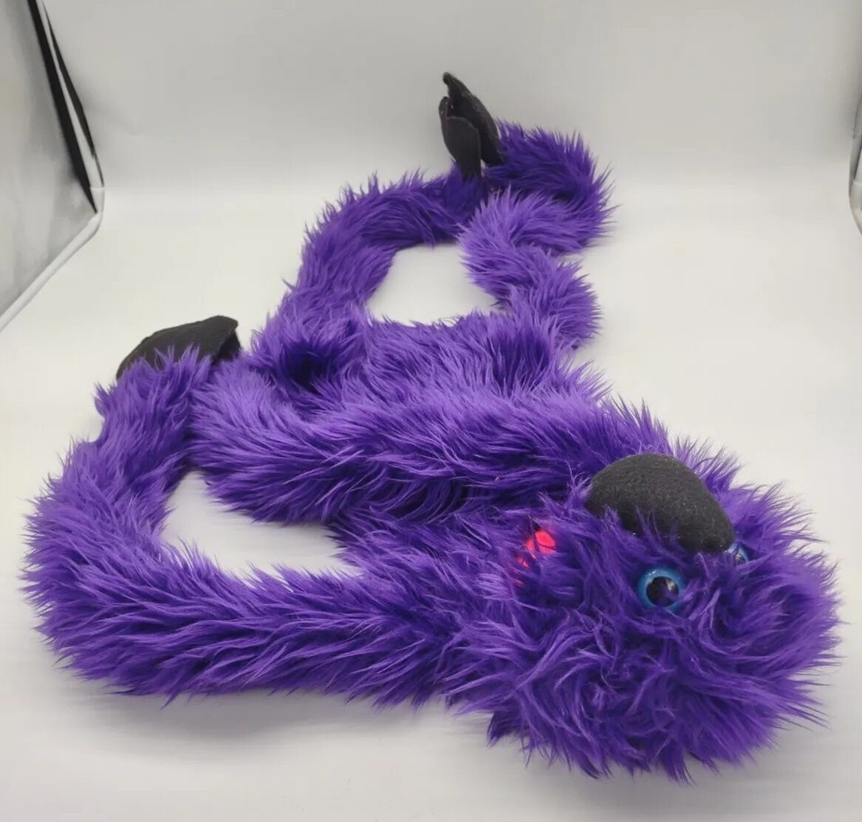 Cuddly Critter Big Fuzzy PURPLE Ventriloquist Puppet Cheryl Guth Hand ...