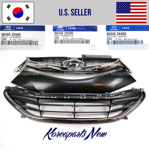 Grille Front Bumper (set 3 pcs) ⭐GENUINE⭐ fits Hyundai Elantra Coupe ...