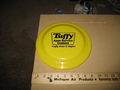 VTG HUMPHREY FLYER FRISBEE TUFFY AUTO SERVICE GAS/OIL DECOR MOVIE PROP ...