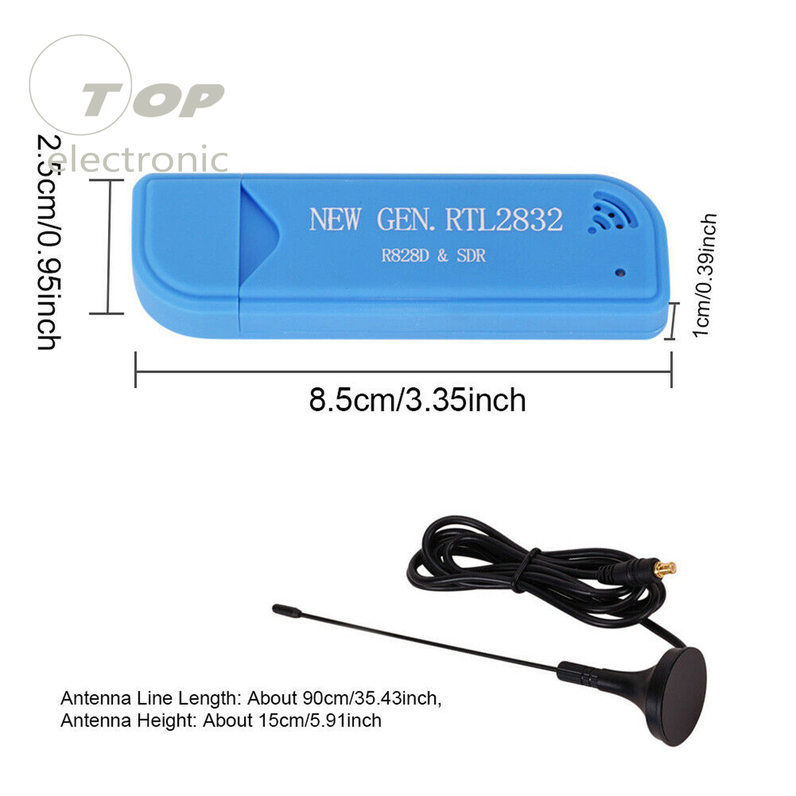 SDR Receiver With Antenna RTL2832U R828D A300U DAB 25MHz To 1760MHz ...