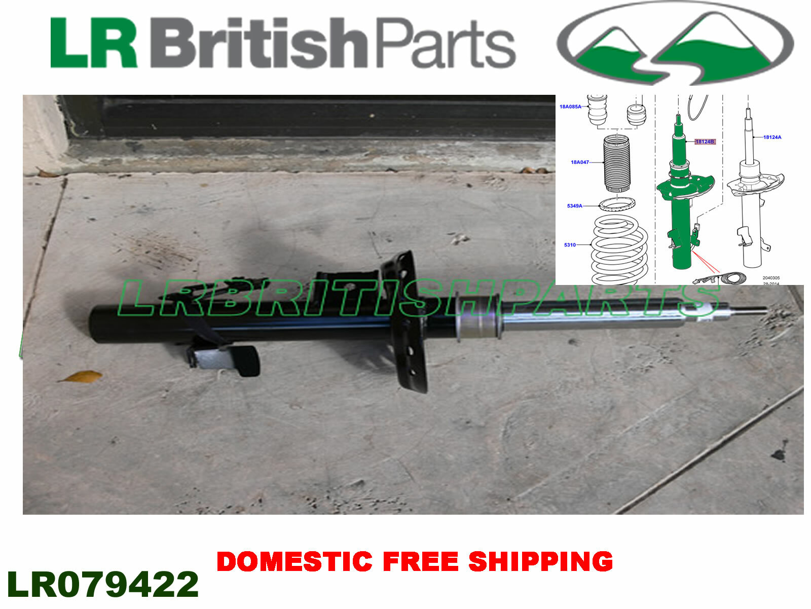 LAND ROVER FRONT SHOCK ABSORBER RANGE ROVER EVOQUE RH NEW LR079422 | eBay