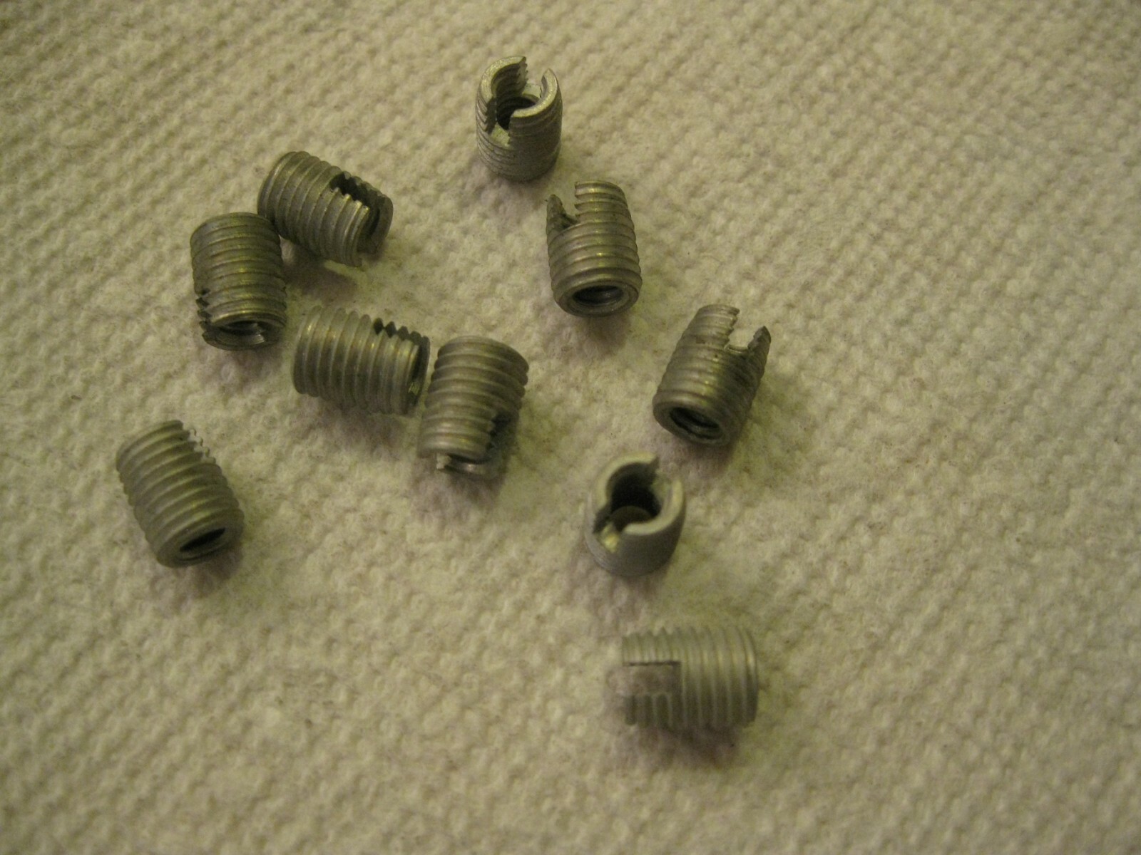 #10-24 Tap-Lok Slotted Series Thread Inserts 3/8" Lg 10pc Cad Pl Steel ...