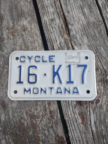 1995 Montana MOTORCYCLE License Plate - "16 K17" | eBay