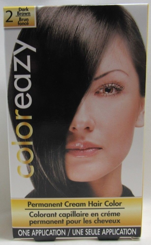 Coloreazy Permanent Cream Hair Color #2 Dark Brown | eBay