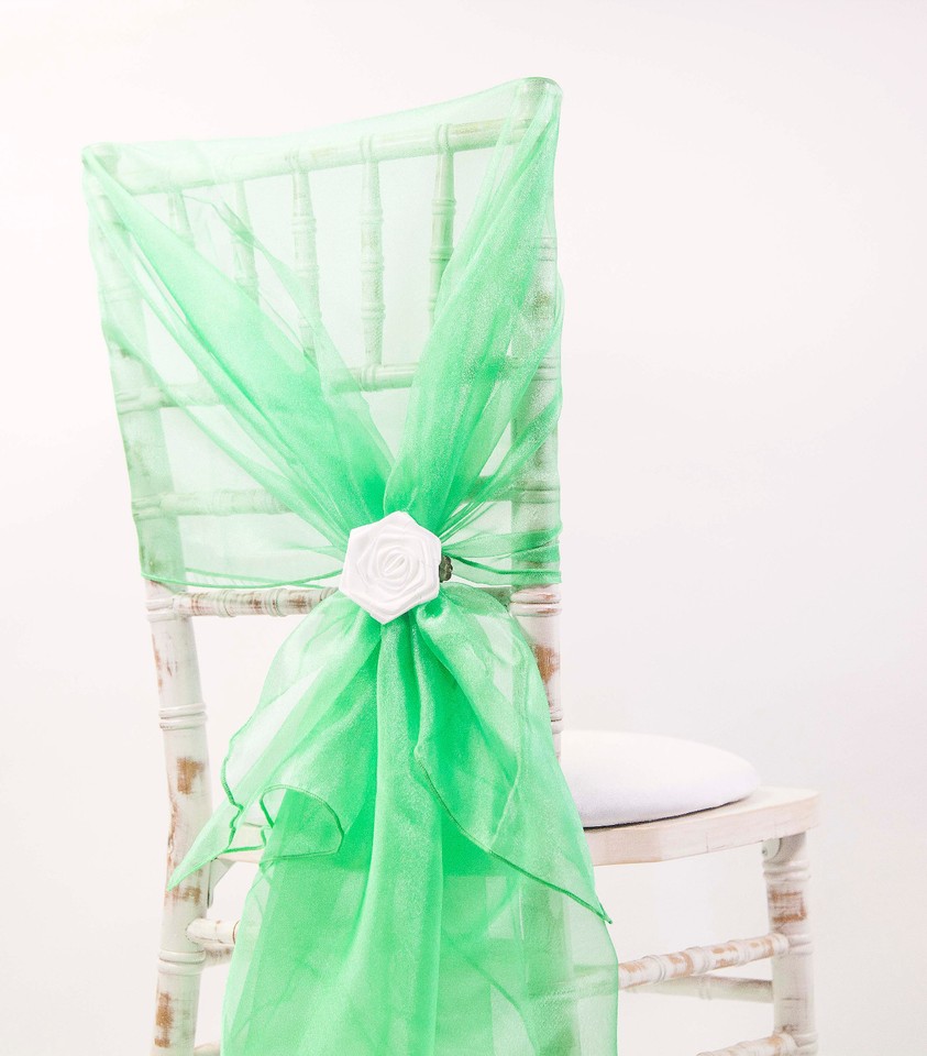 CHAIR COVER HOOD ORGANZA VARIOUS COLOURS WEDDING EVENT VENUE CHAIR ...