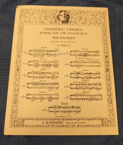 FREDERIC CHOPIN WORKS FOR THE PIANOFORTE SHEET MUSIC - G. SCHIRMER USA ...