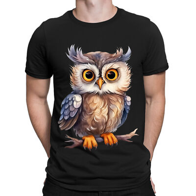 Owl Bird Cute Animal Nature Fantasy Mens Womens T-Shirts Tee Top #NED ...