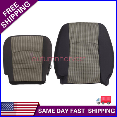 Driver Bottom & Lean Back Cloth Seat Cover For 2009-2012 Dodge Ram 1500 ...