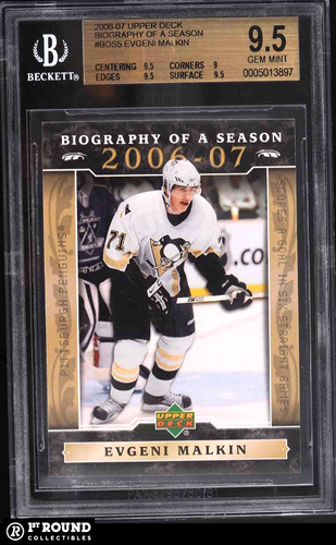 Evgeni Malkin BGS 9.5: 2006-07 Upper Deck Bio of a Season Rookie #BOS5 ...