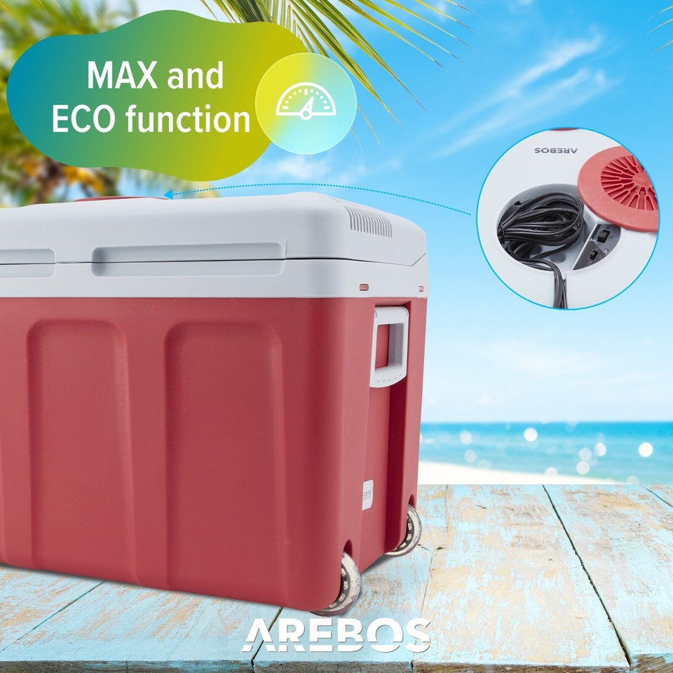 AREBOS cool box 40L car thermoelectric warming box 12V 230V ...