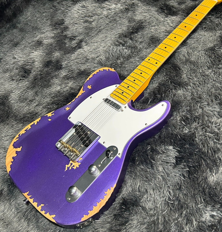 Relic Tele Electric Guitar Maple Fretboard Alder Body Metallic Purple ...