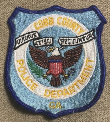 vintage "COBB COUNTY POLICE DEPARTMENT" PATCH ga GEORGIA LAW ...