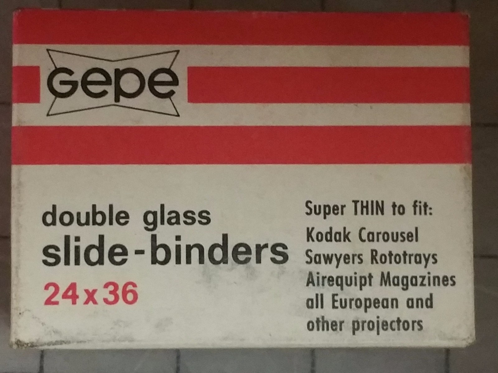 GEPE DOUBLE GLASS 35MM SLIDE BINDERS 24X36 SUPER THIN - Kodak . Sawyer ...