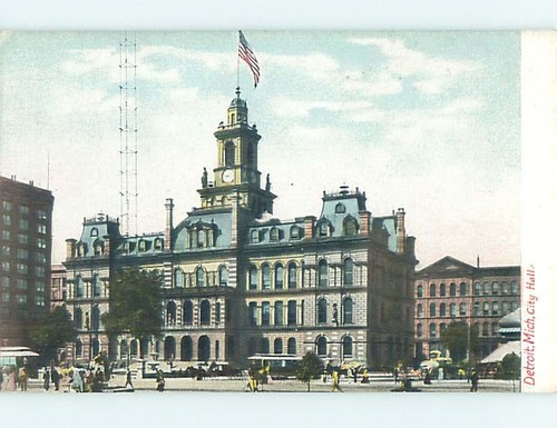 Pre-1907 CITY HALL Detroit Michigan MI j/08 A3291 | eBay