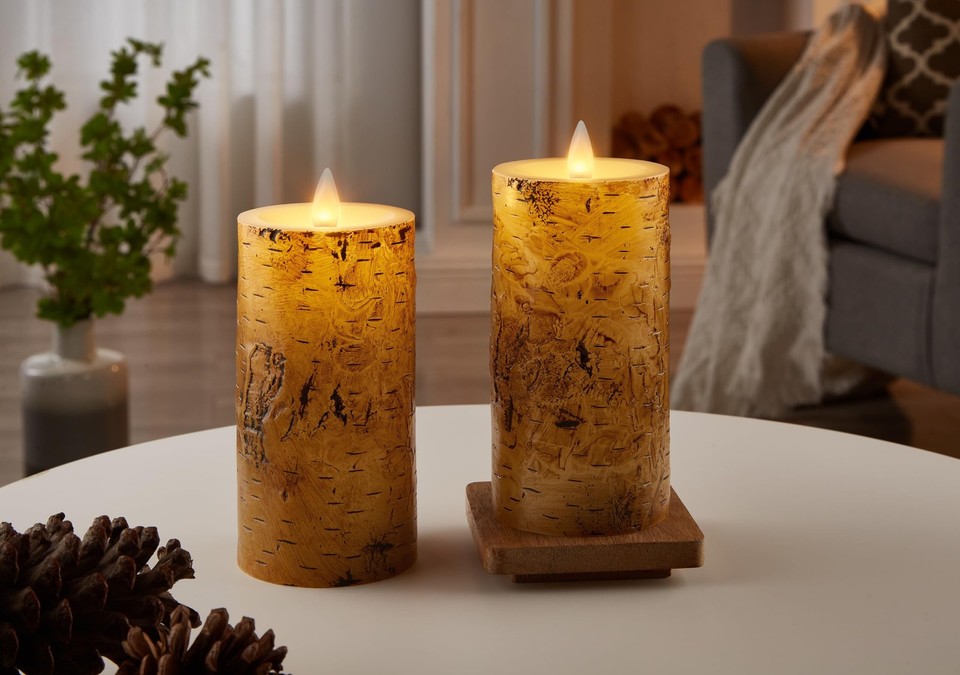 CozierGlow Rechargeable Flameless Pillar Candles Remote Timer, 3D ...