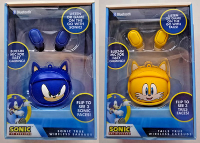 SEGA Sonic The Hedgehog Bluetooth True Wireless Earbuds w/ Mic - SONIC ...