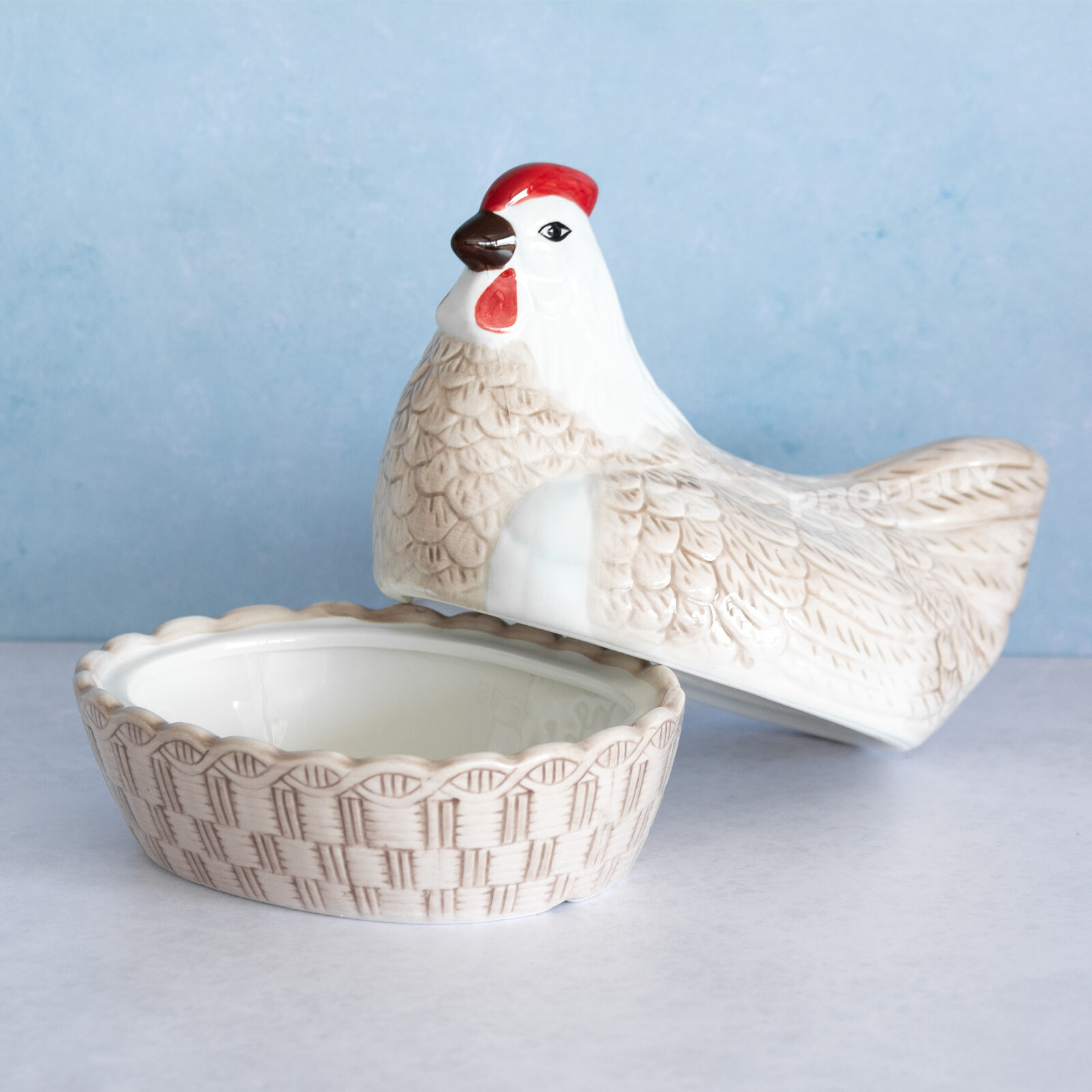 Mason Cash Brown Hen Egg Holder Kitchen Storage Nest Basket Cockerel ...