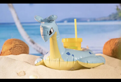 Set Of Two (2) Pokemon Center Lapras Summer Days Can Drink Holders Pool ...