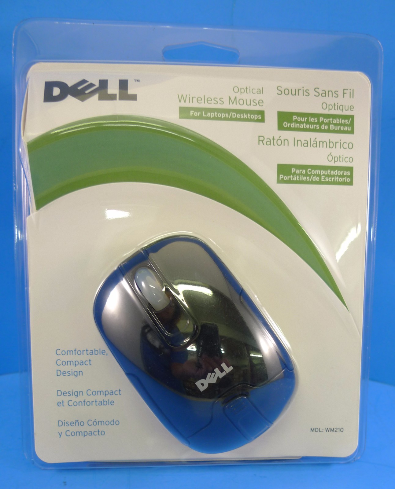 NEW Dell 3-Button Wireless Optical Scroll Mouse w/Mini Receiver WM210 ...