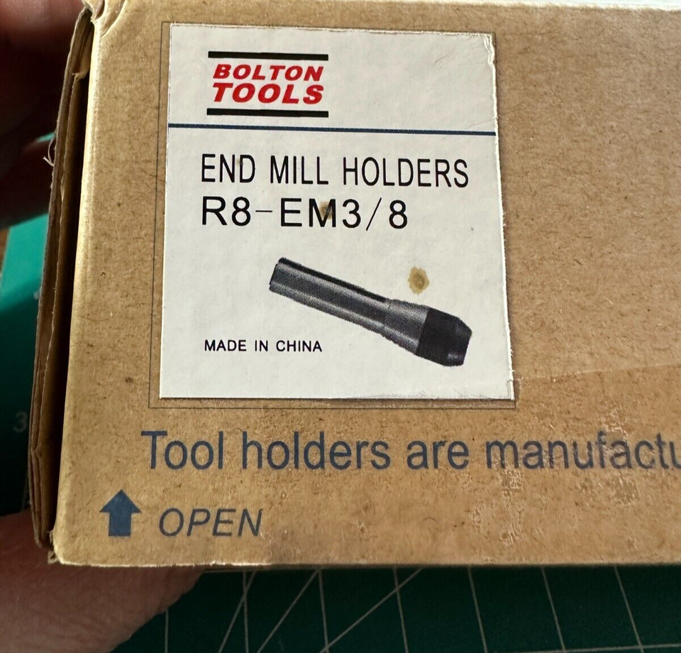 Bolton Tools End Mill Holder R8-EM3/8 | eBay