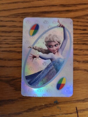Ultra Rare! Disney 100 UNO Elsa Special Edition Foil Wild Card | eBay