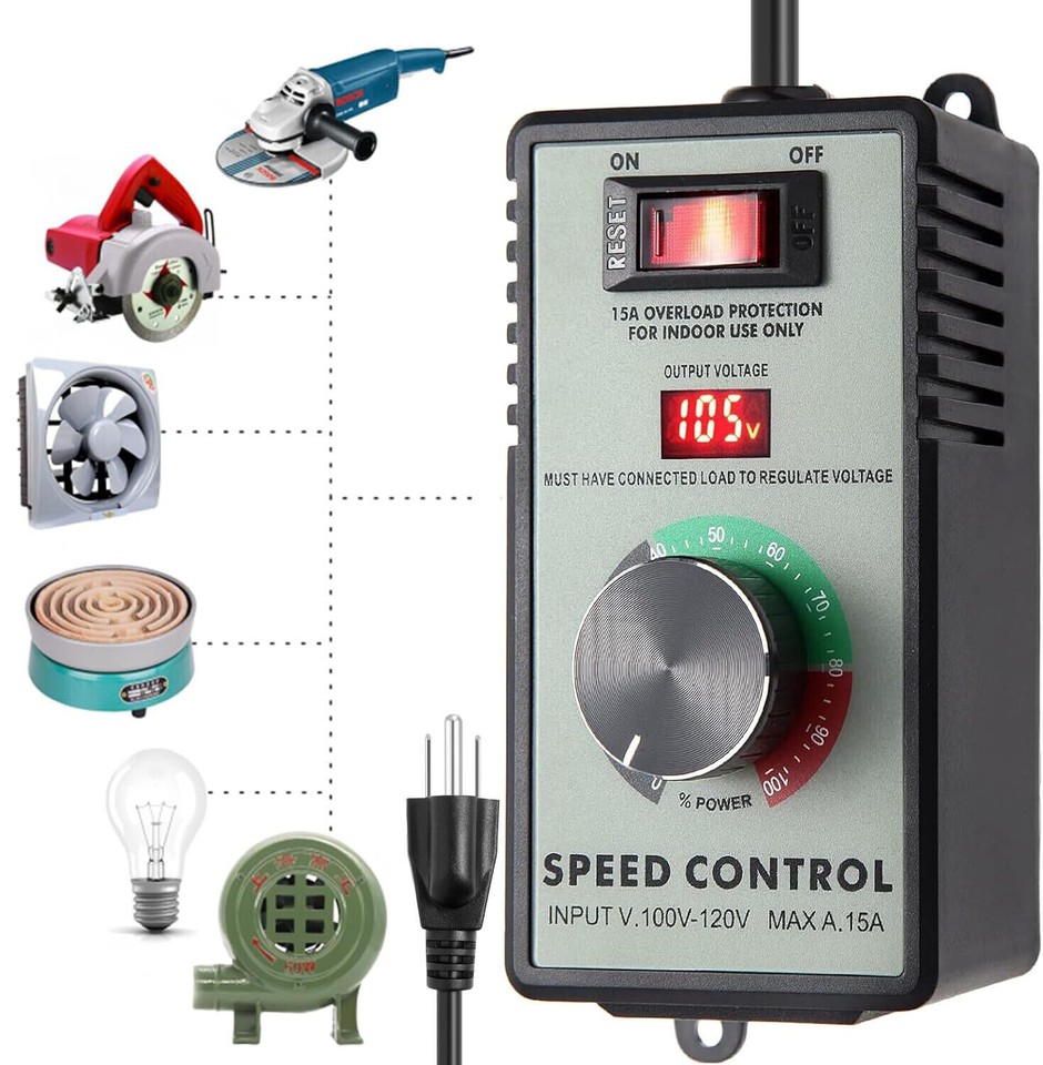 2025 NEW Variable Speed Controller 120V for Router Fan Electric Motor ...