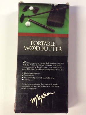 Maxam Portable Wooden Putter Set With Leather Style Carrying Case NEW ...