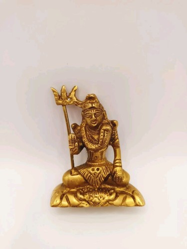 LORD SHIVA SHIV SHANKAR SOLID BRASS MINI STATUE HINDU GOD POOJA PRAYER ...